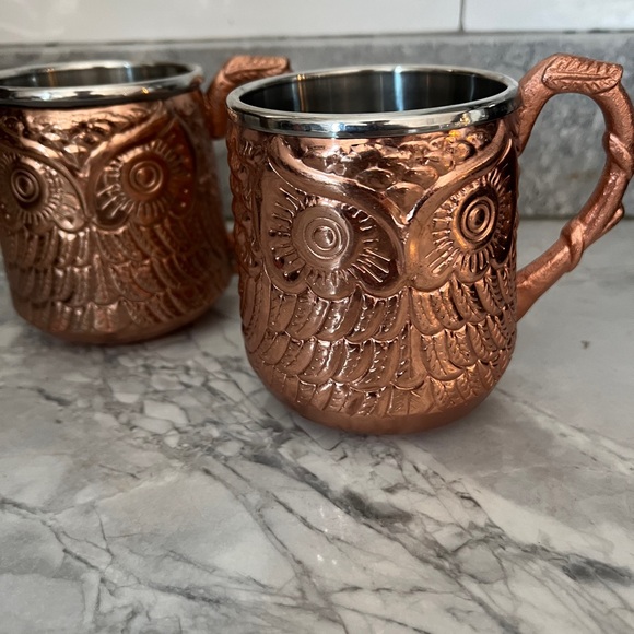 Pier 1 | Kitchen | Pier One Owl Moscow Mule Set Barware Cups | Poshmark